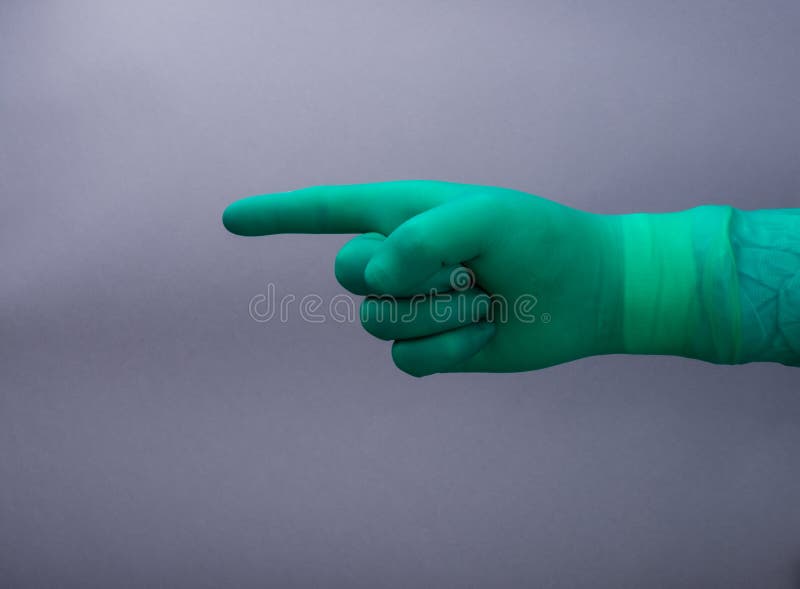Hand Green Glove and Stethoscope Stock Photo - Image of surgeon, doctor ...