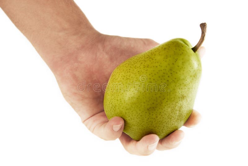 Hand giving a pear stock image. Image of pear, isolated - 15750301
