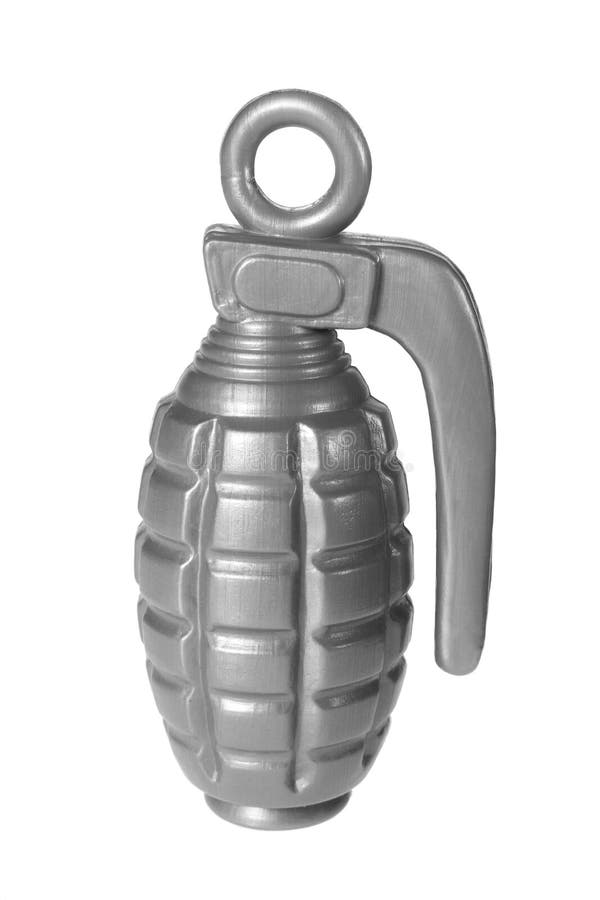 Hand Grenade Weapon of War, Isolated on White Stock Image - Image of ...