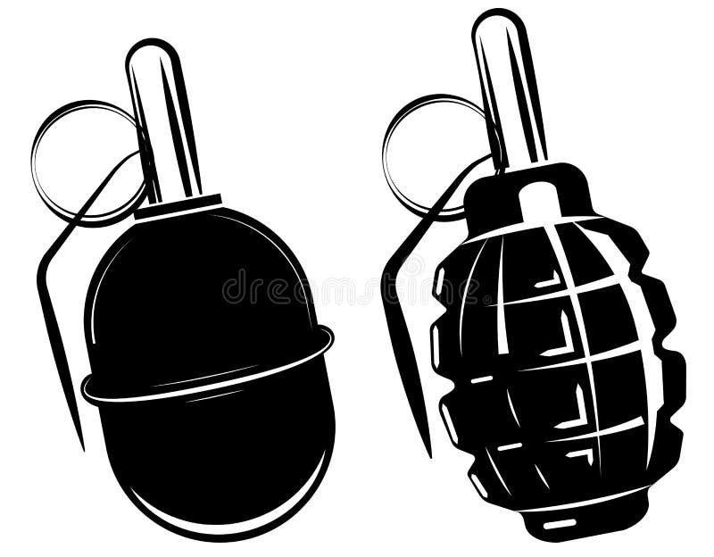 Hand Grenade, Bomb Explosion, Weapons Army Weapon Stock Vector ...