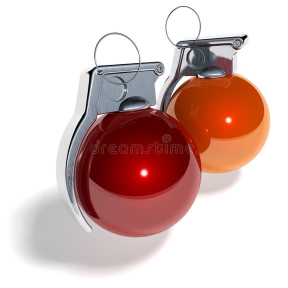 Hand Grenade Christmas Tree Ball Stock Illustration - Illustration of ...