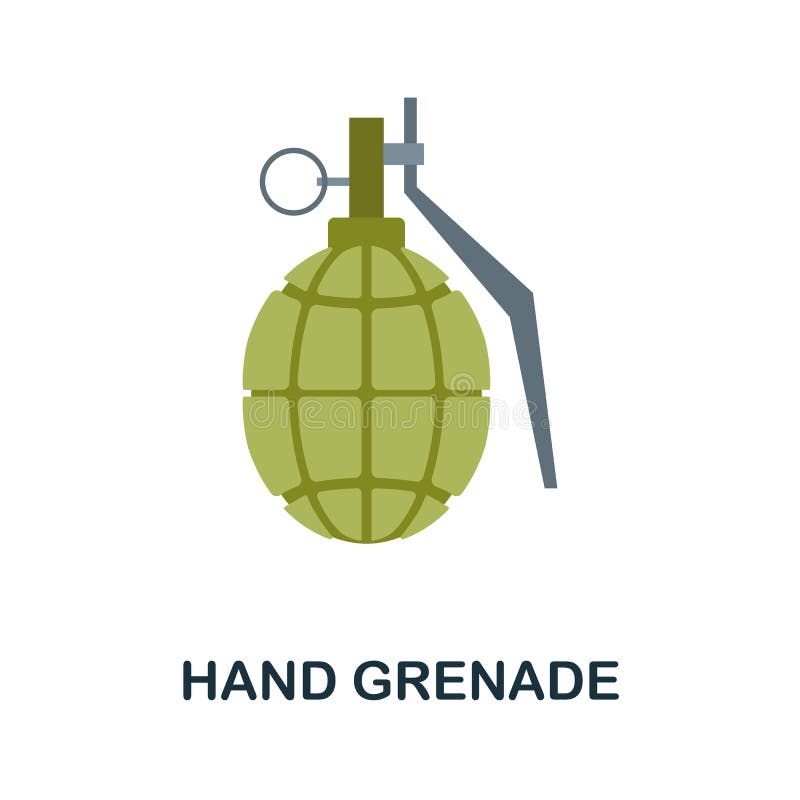Hand Grenade Flat Icon. Color Simple Element from Weapon Collection. Creative Hand Grenade Icon ...