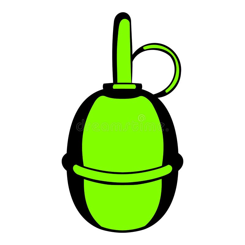Gas Hand Grenade Cartoon Icon Stock Illustration - Illustration of ...