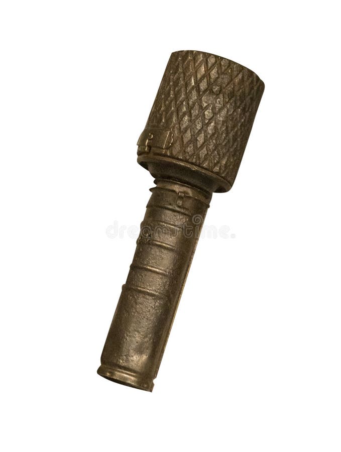 Hand Grenade Launcher Isolated on White Background. Old Grenade ...