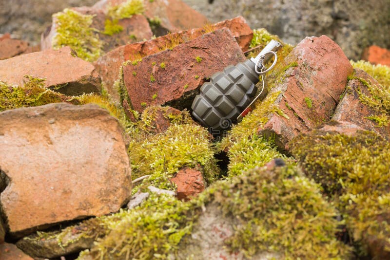 Hand Grenade Lying On The Stones Stock Image - Image of kinds, grenades ...