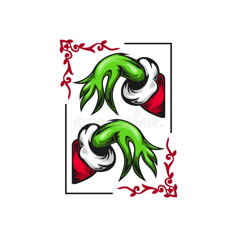 Hand grinch stock vector. Illustration of snow, joke - 294549281