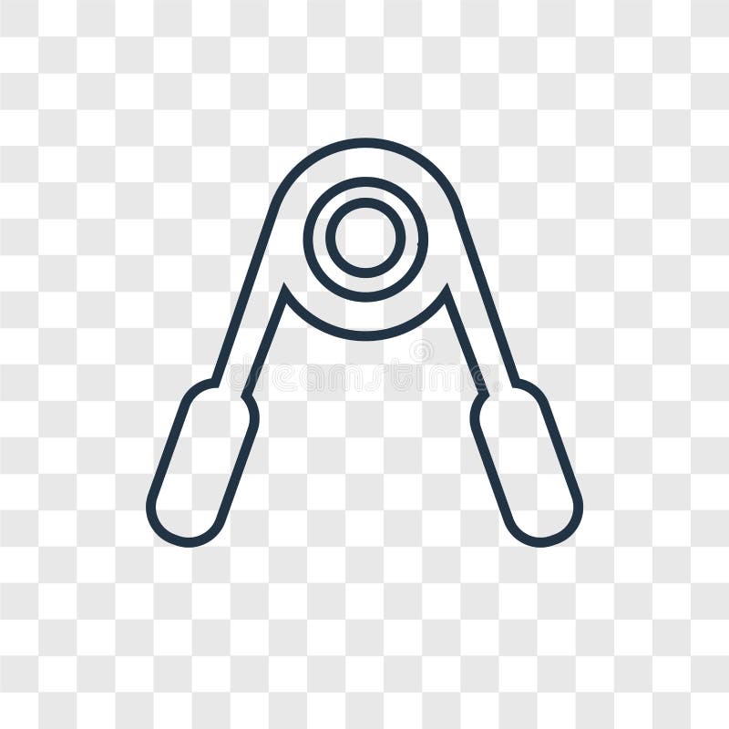 Hand Grip Concept Vector Linear Icon Isolated on Transparent Background ...