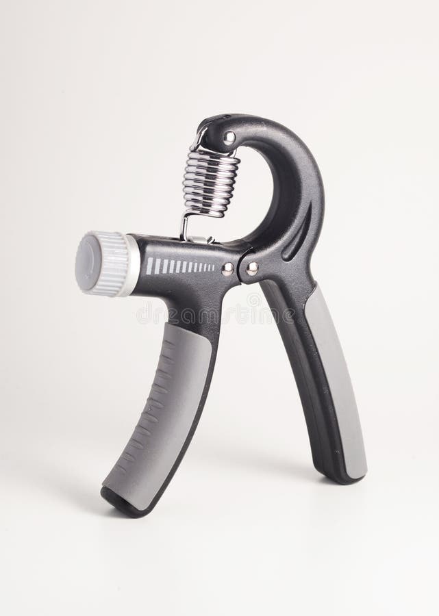 Hand Grip Exerciser on White Background. Stock Image - Image of black ...