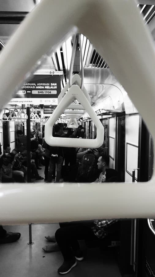 The hand grip on the train stock photo. Image of design - 278729042