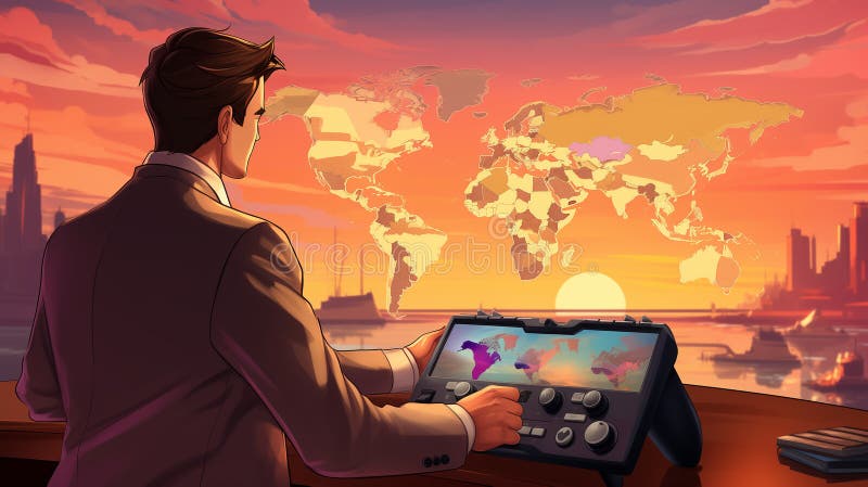 Hand Gripping a Digital Artwork of a Gaming Remote Controller Man ...