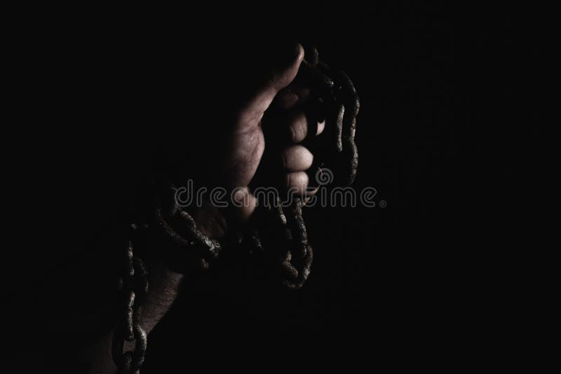 Hand Gripping a Rusted Chain Stock Photo - Image of rusty, human: 351904618
