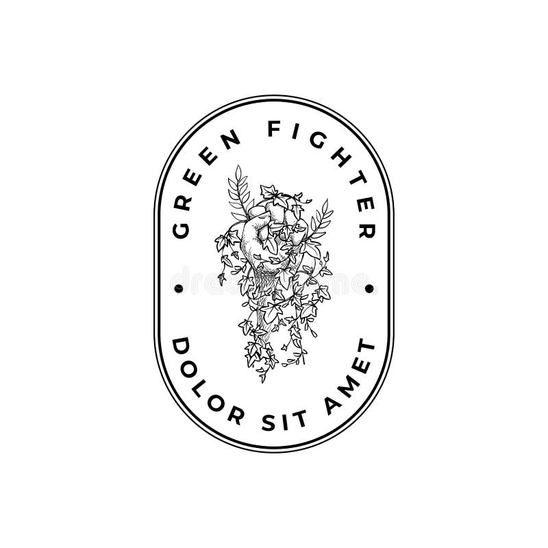 Hand Gripping Vines Tightly Vector Logo Illustration Stock Vector ...