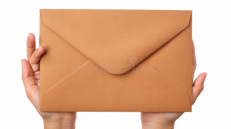 A Hand Grips a Kraft Paper Envelope, Showcasing Ecofriendly Packaging ...