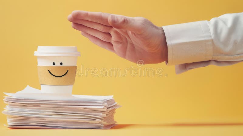 A Hand Guarding Coffee Cup.AI Generated Image Stock Image - Image of ...