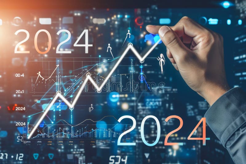 Financial Data Visualization Graph Numerical Displays Stock Photos ...
