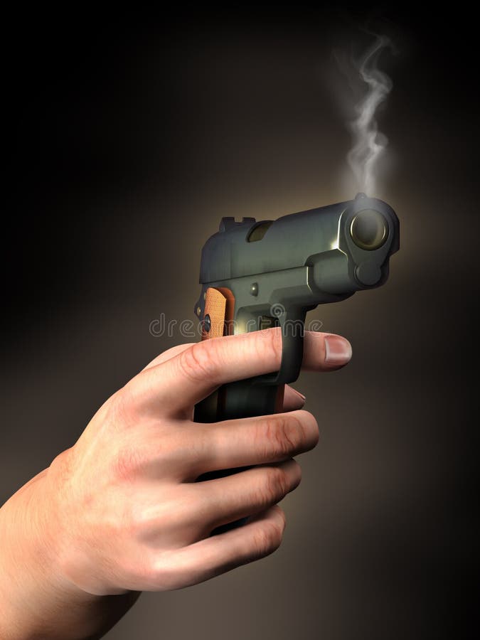 Hand with gun stock illustration. Illustration of gang - 11697290