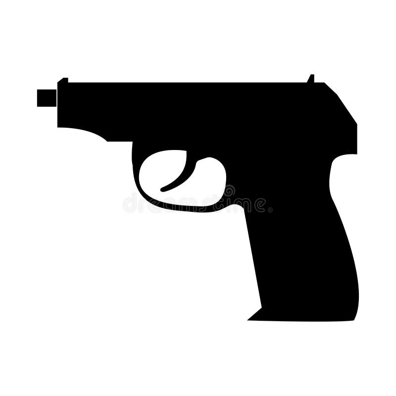 Hand Gun Black Color Icon . Stock Vector - Illustration of color, kill ...