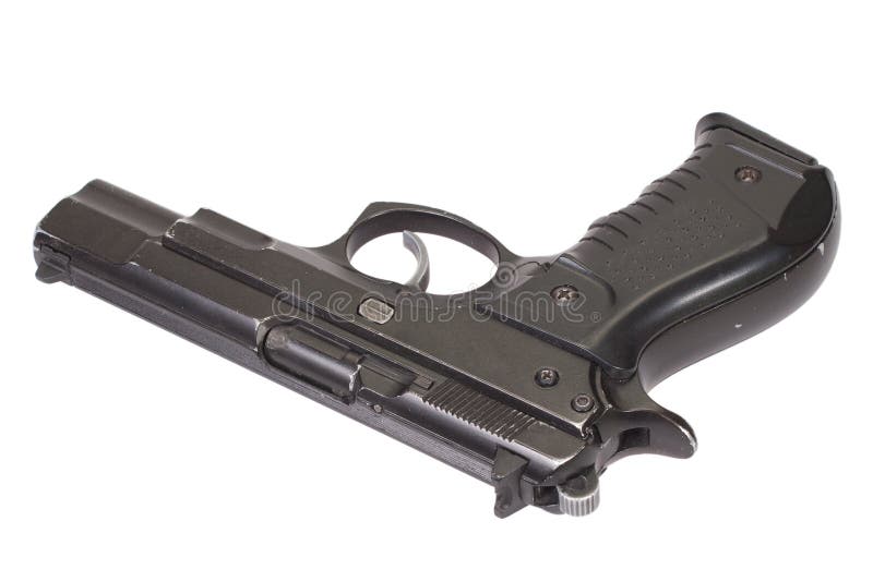 Hand gun isolated stock photo. Image of metal, barrel - 30307008