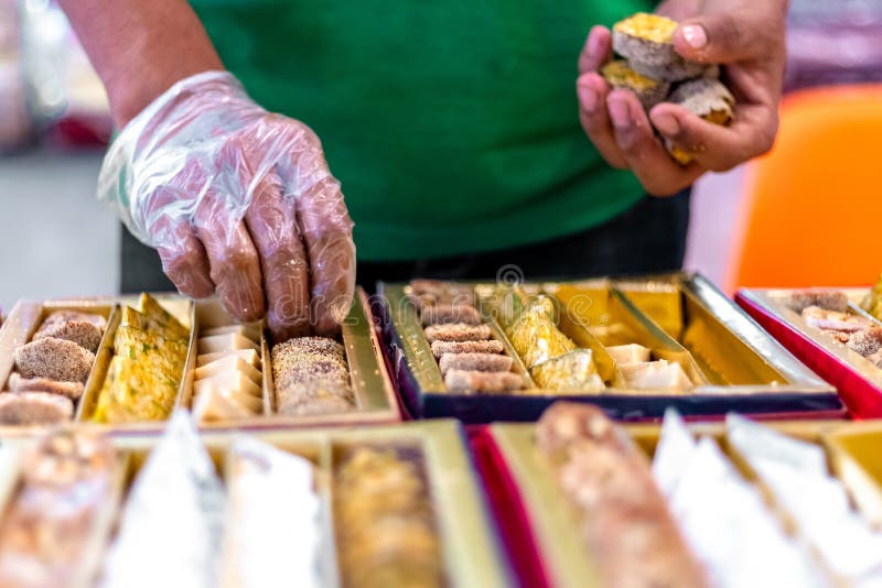 A Mixture of Various Indian Sweets Packed in a Box. Peda, Laddu, Mithai ...