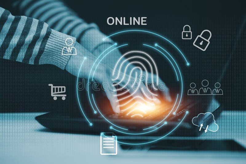 Hand of Hacker on Computer Keyboard with Unlocked Icon ,cyber Attack ...