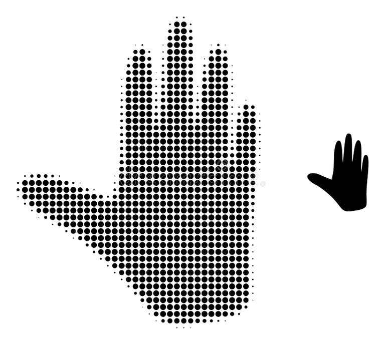 Hand Halftone Dotted Icon stock vector. Illustration of texture - 219314820