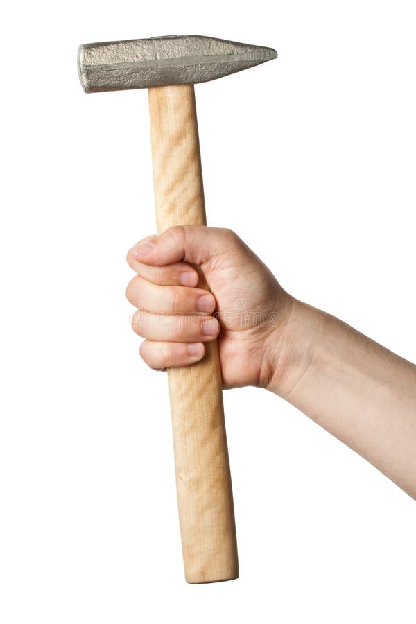 Hand with hammer stock image. Image of service, finger - 26592533