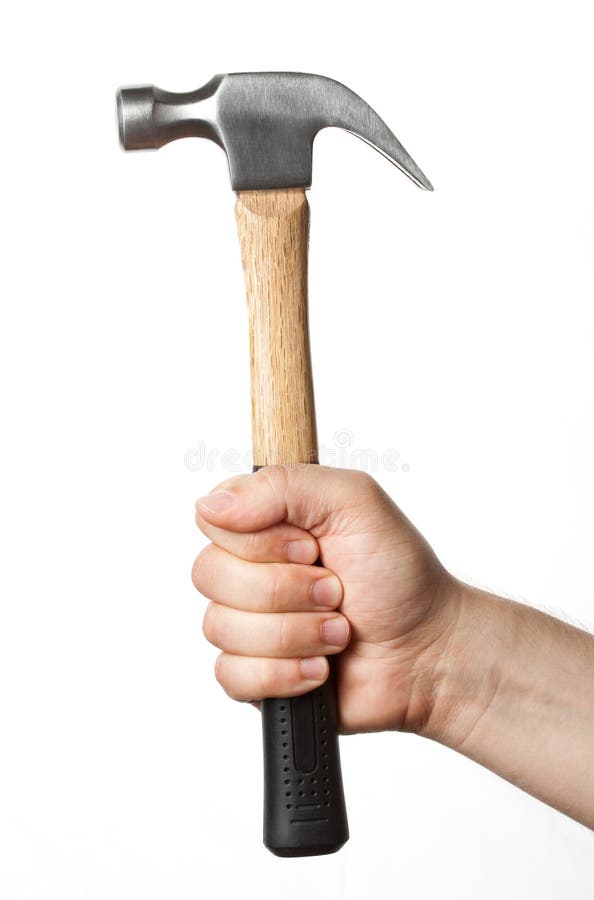 Chisel and hammer in hand stock photo. Image of lathe - 10418792