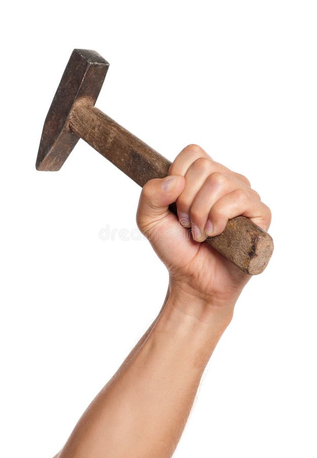 Chisel and hammer in hand stock photo. Image of lathe - 10418792