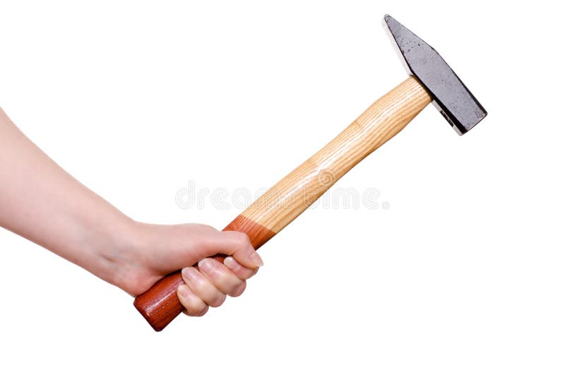 Hand and hammer stock image. Image of toll, hammer, hold - 28682335