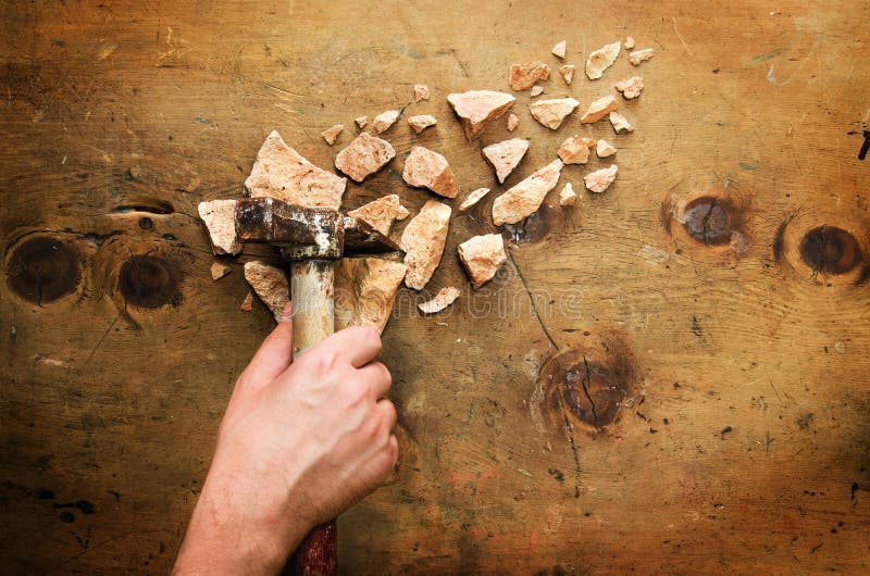 816 Hammer Breaking Stone Stock Photos - Free & Royalty-Free Stock ...
