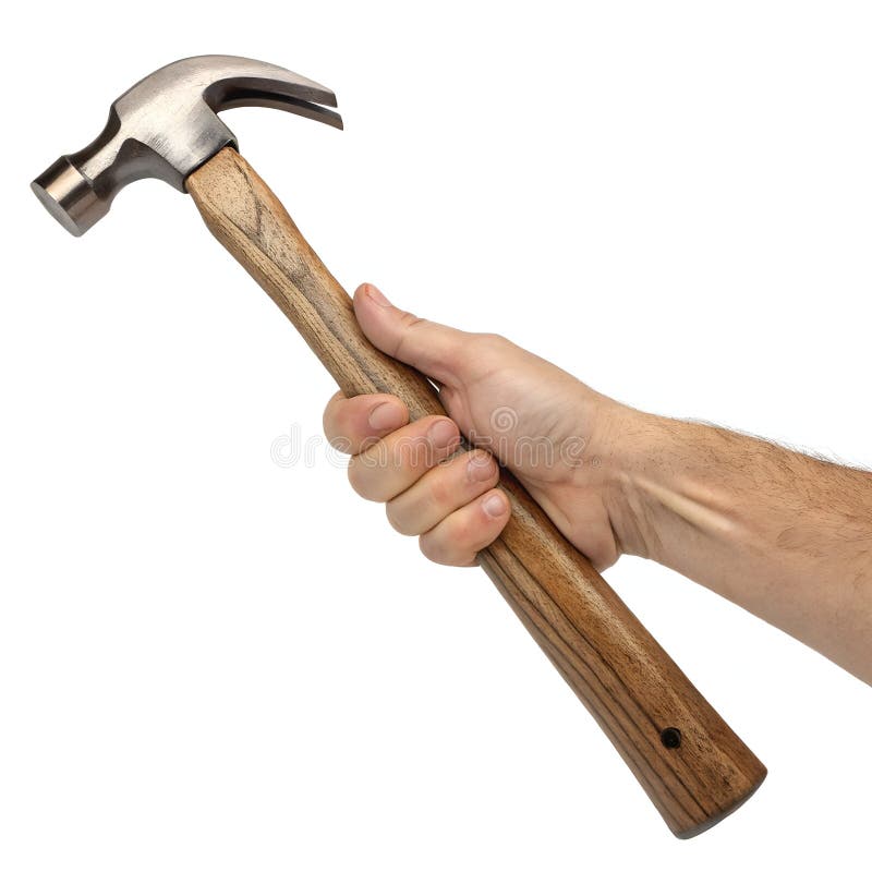 Hand Hammer 3D Icon, stock illustration. Illustration of isolated ...