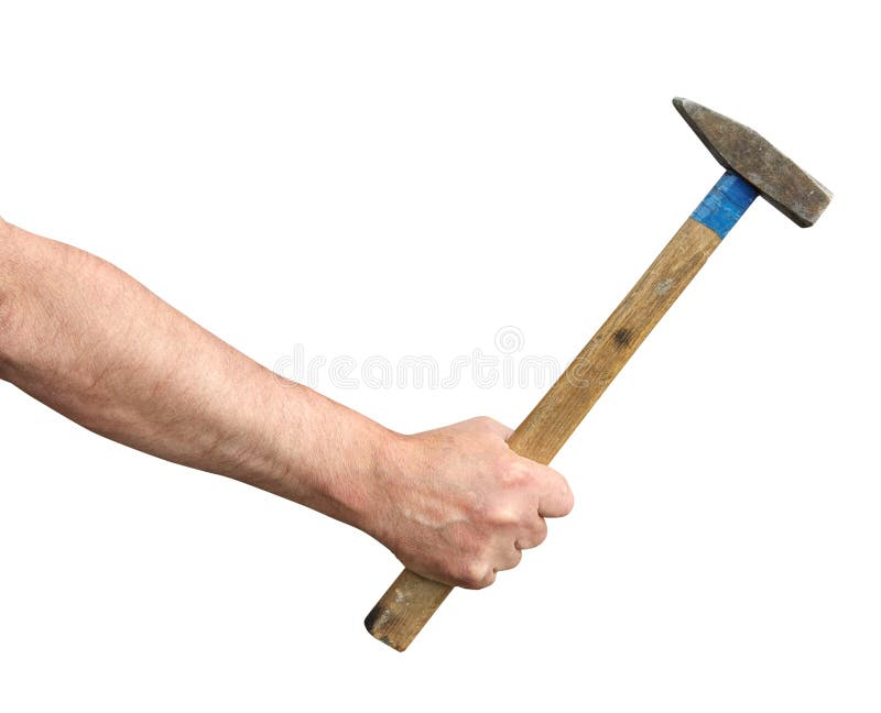 Man s hand with hammer stock photo. Image of people, mechanical - 30536288