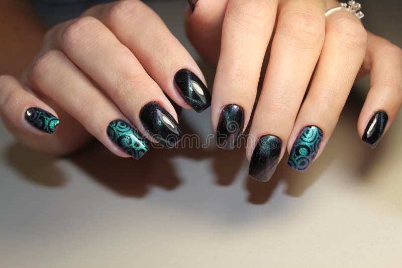 Hand on Hand with Nice Manicure. Shellac Complete Stock Image - Image ...