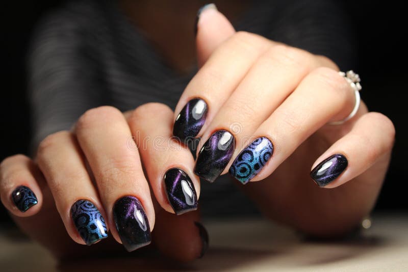 Hand on Hand with Nice Manicure. Shellac Complete Stock Image - Image ...