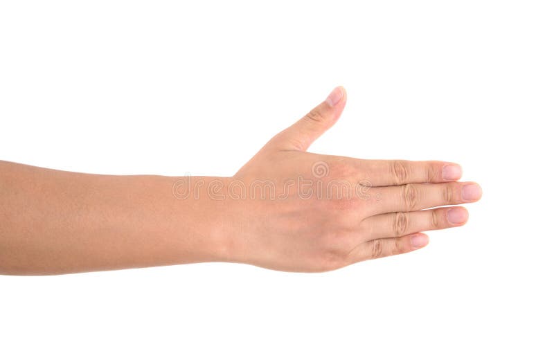A Relaxed Hand in Front of White Background Stock Photo - Image of ...