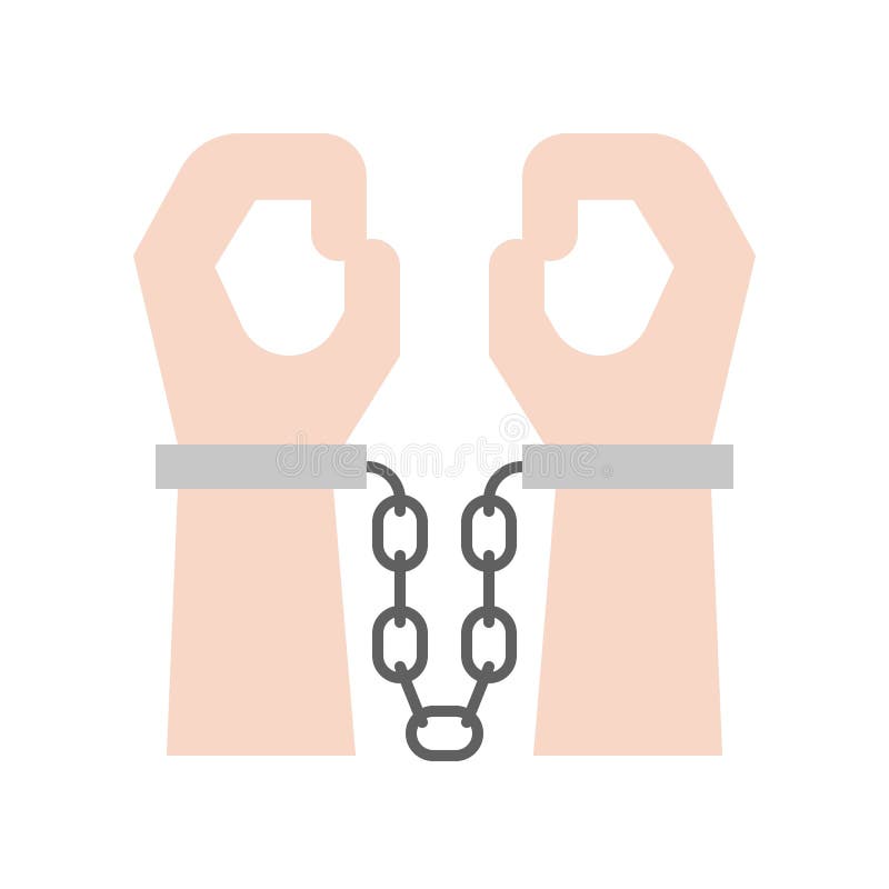 Hand with Handcuffs, Police Related Vector Icon Stock Vector ...