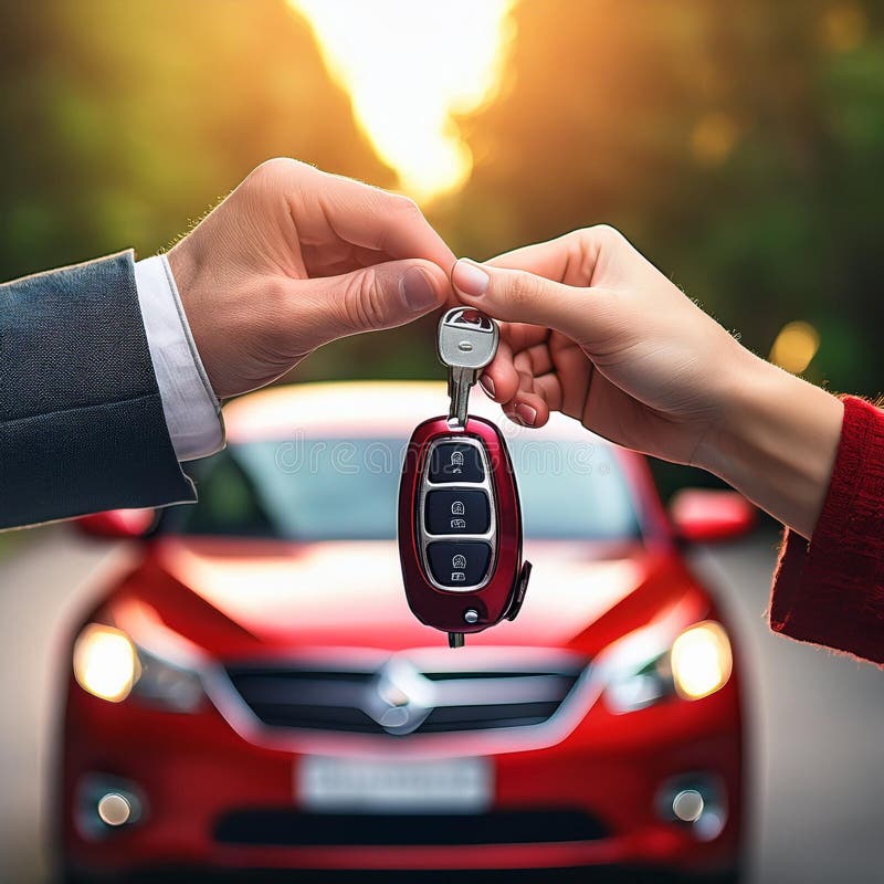 Hand Handing Over Car Key, AI Generated Stock Illustration ...