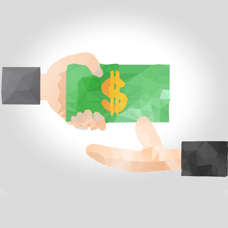 Hand Handing Coin To the Limp Hand of Another Person (Isolated) Stock ...