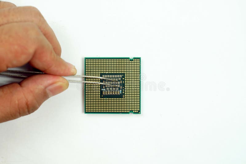 A Hand Handle the CPU of Computer. Stock Photo - Image of central ...