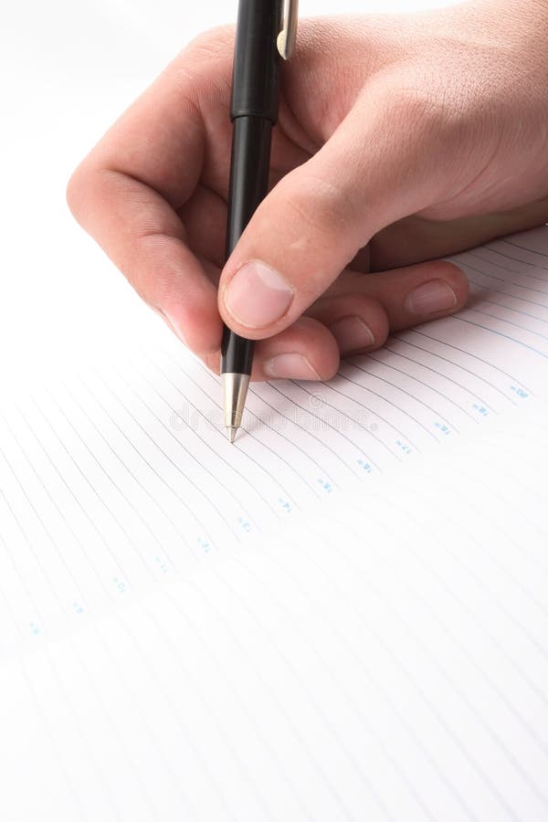Hand with the Handle, daily Log, Document Stock Image - Image of ...