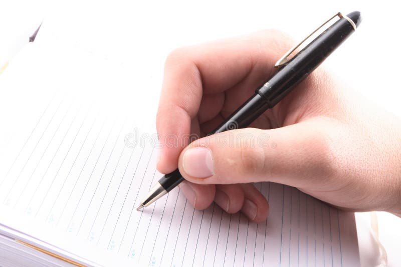 Hand with the Handle, daily Log, Document Stock Image - Image of human ...