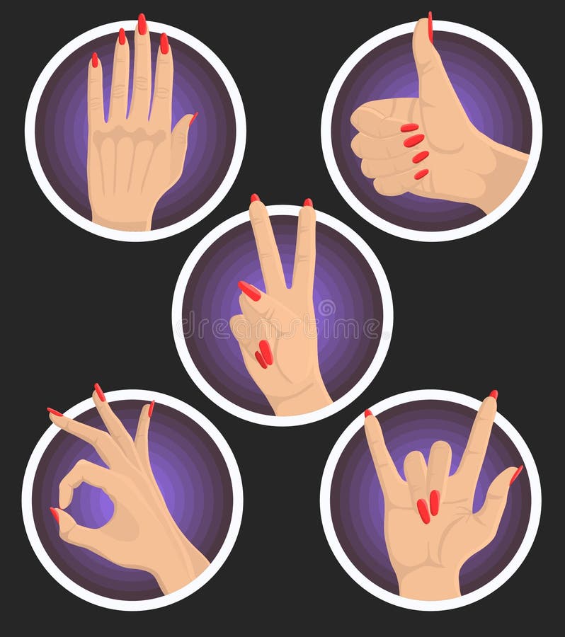 Hands Gestures. Pointing Hand Gesture, Women Hands and Hold in Hand ...