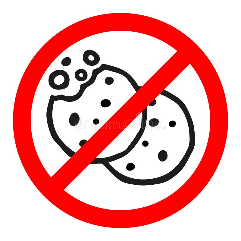 Stop Cookies. No Cookies Symbol Stock Vector - Illustration of vector ...