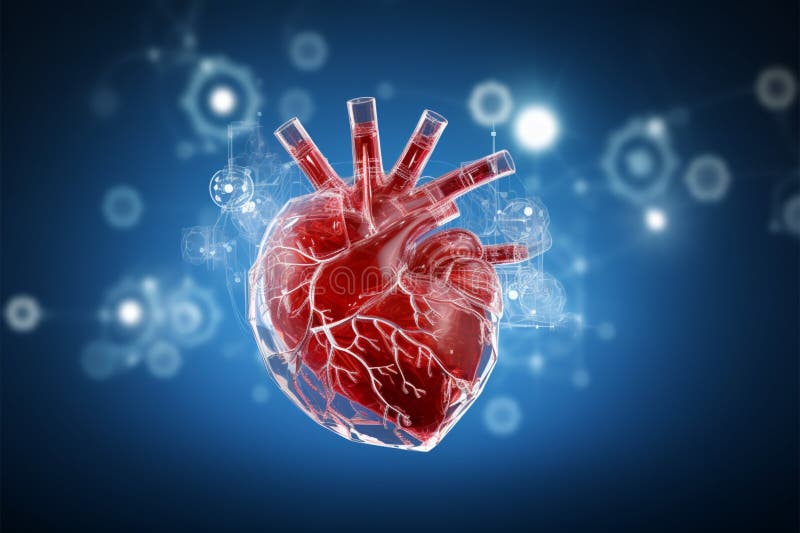 Hand and Heart with Digital Xray for Heart Scan and Medical Analysis ...