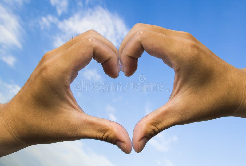 Hand heart love stock image. Image of lover, fingers - 42393797