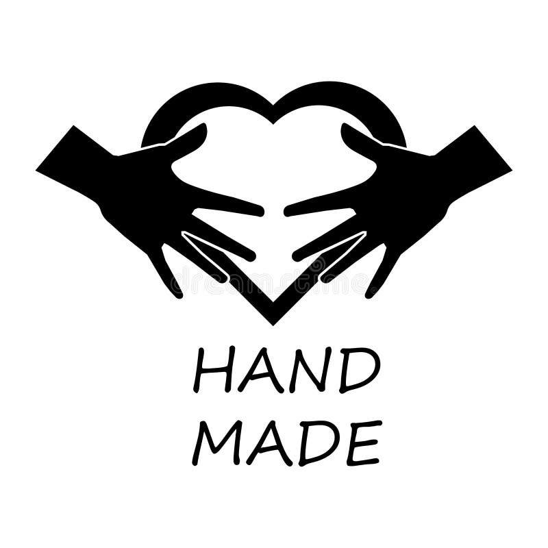Hand and Heart Icon. Needlework, Handmade Eps Ten Stock Vector ...