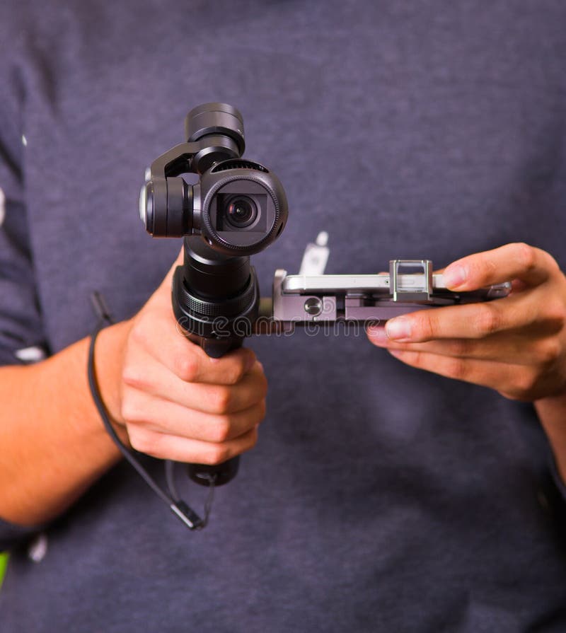 Hand Held Camera Stabilizer for Cell Phone Stock Image - Image of ...