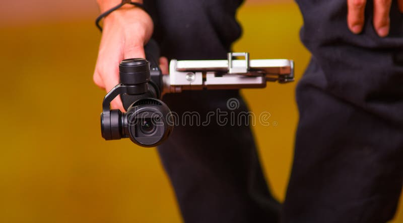 Hand Held Camera Stabilizer for Cell Phone Stock Image - Image of ...