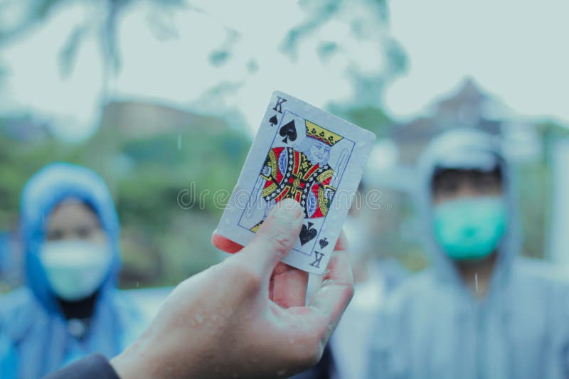 Hand-held Cards with the Initials K Stock Image - Image of magic, held ...