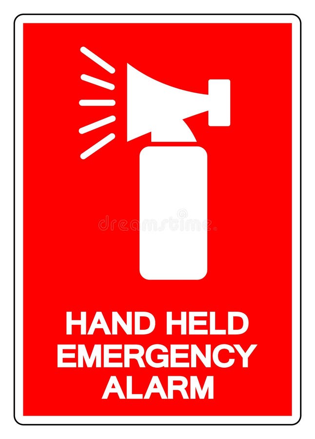 Hand Held Emergency Alarm Symbol Sign ,Vector Illustration, Isolate on ...